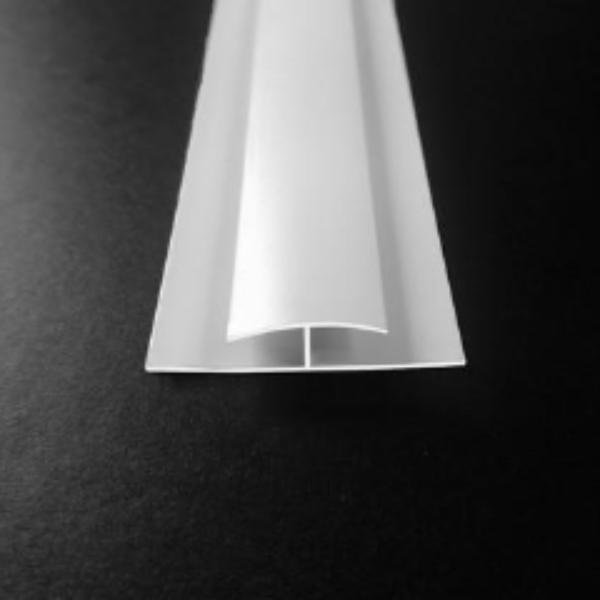 H Trim or Joining Strip in White Finish for 10mm Thick Panels 2.6m Lon ...