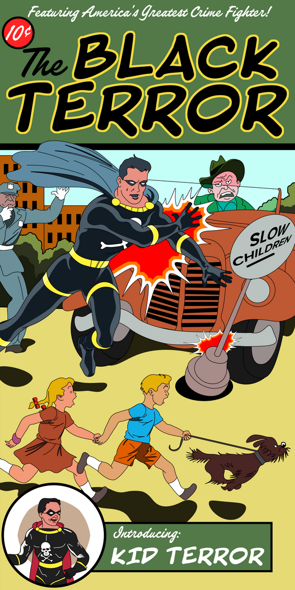 Black Terror Comics Acrylic Wall Panels Home Decor Wall Panels 2440mmm ...