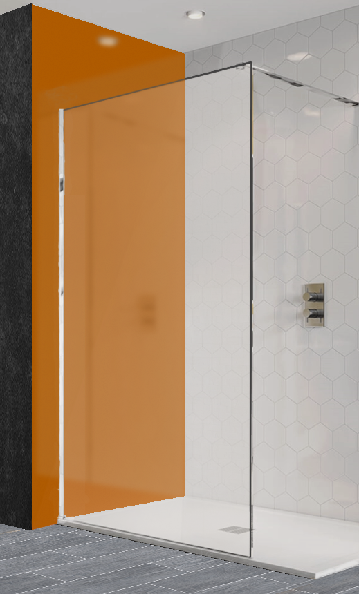 Orange Accent Acrylic Shower Wall Panels Home Decor Wall Panels 2440mm ...