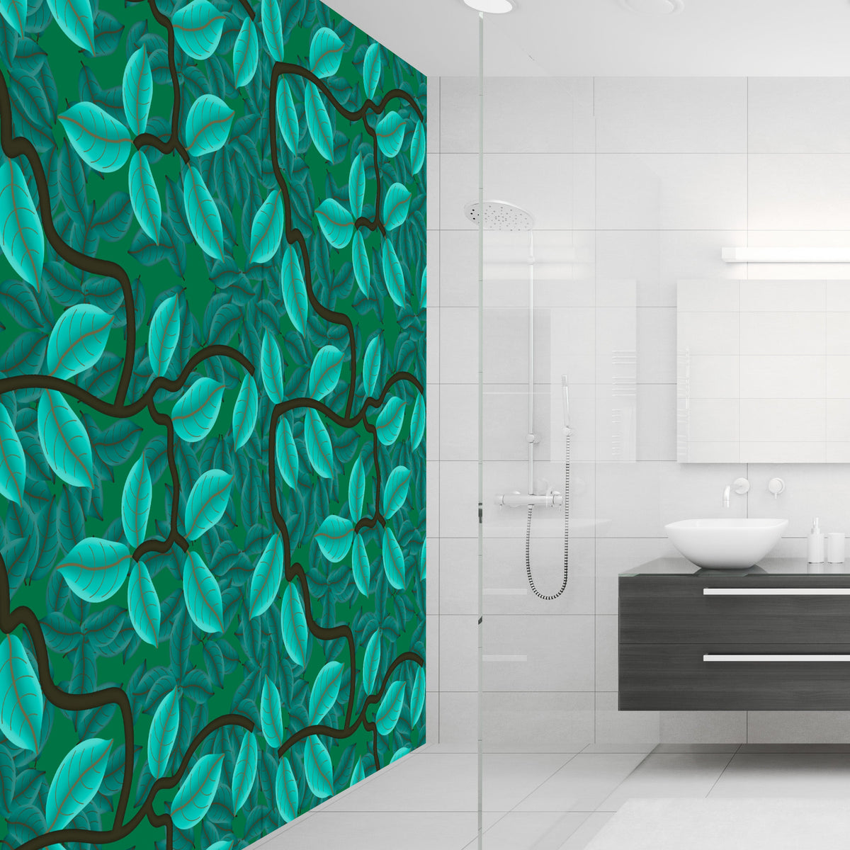 Leaves Acrylic Wall Panels Home Decor Wall Panels 2440mmm x 1220mm ...