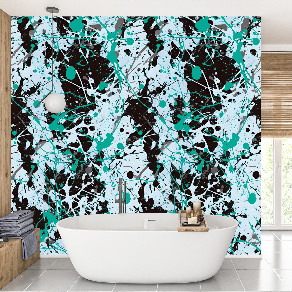 Paint Splatter Acrylic Wall Panels Home Decor Wall Panels 2440mmm x 12 ...
