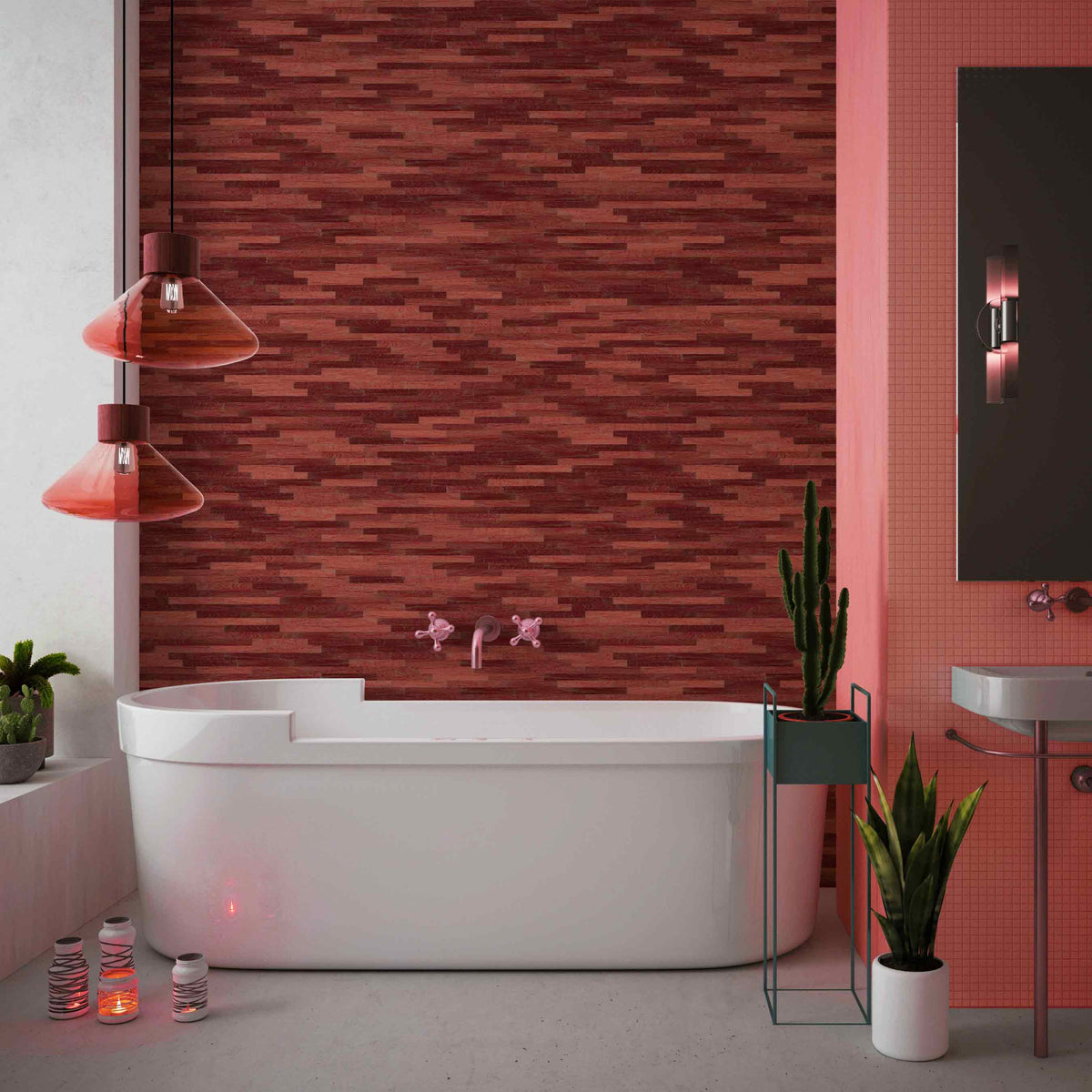 Wooden Boards Acrylic Wall Panels Home Decor Wall Panels 2440mmm x 122 ...