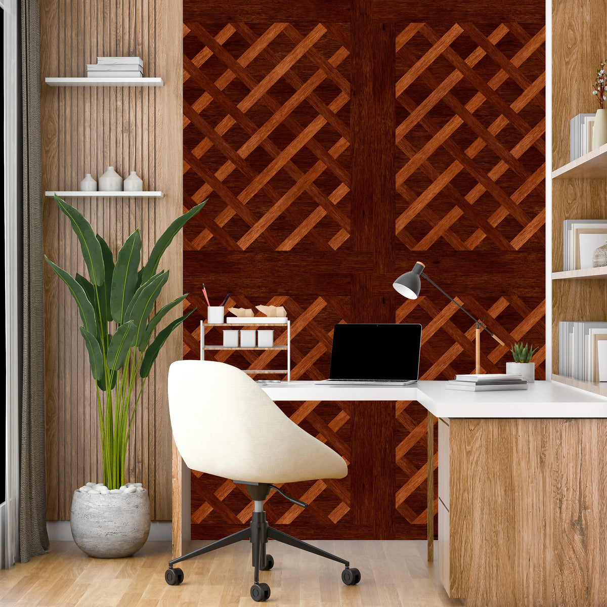 Crosshatch Wood Acrylic Wall Panels Home Decor Wall Panels 2440mmm x 1 ...